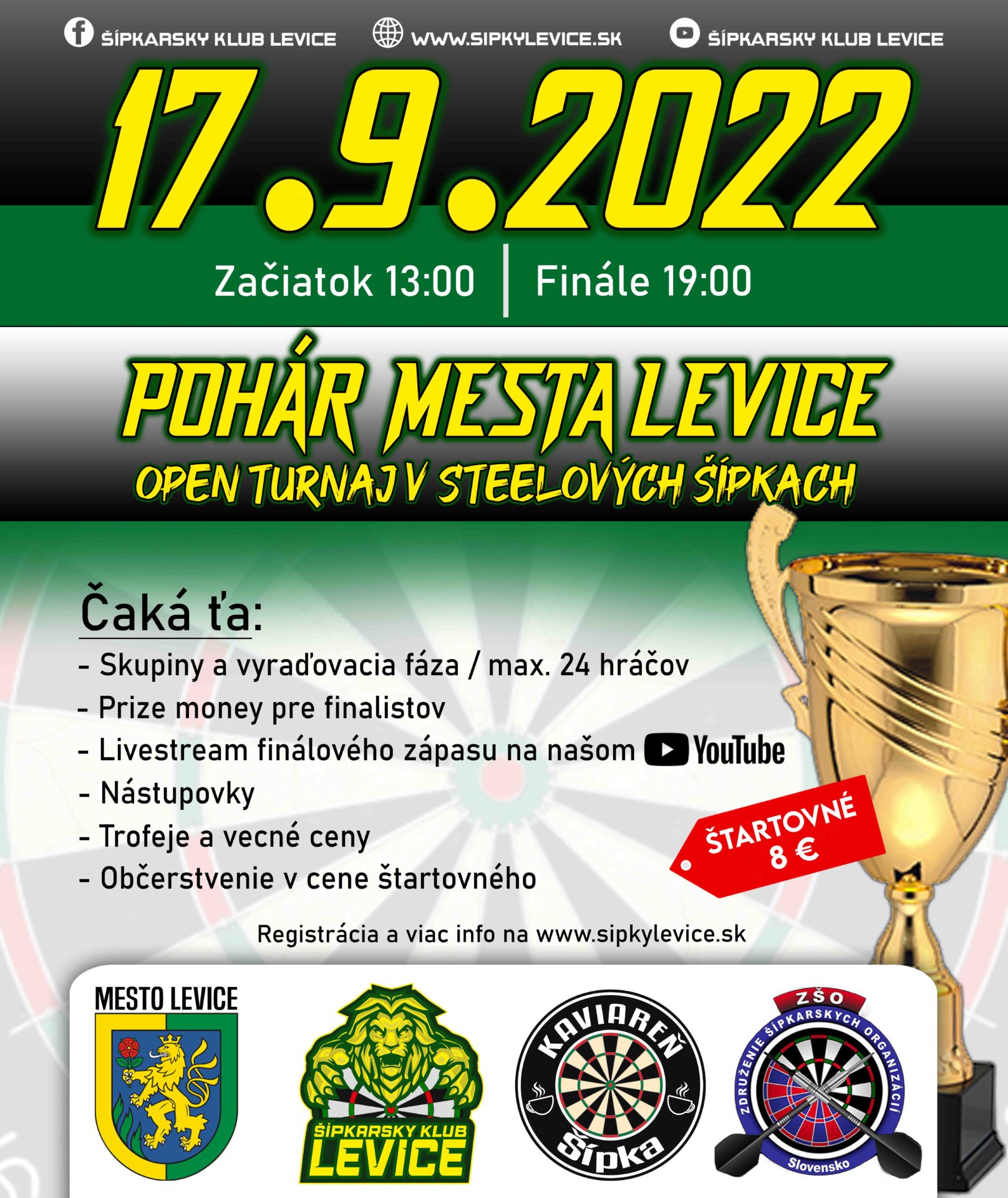 POHÁR MESTA LEVICE - Šípky Levice